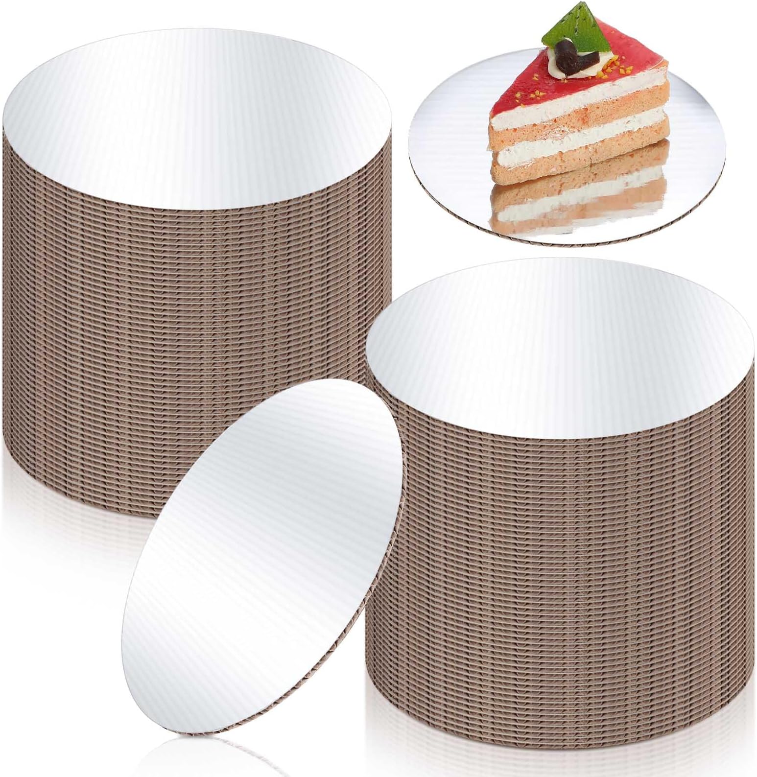 Amazon.com | Honeydak 50 Pack Golden Cake Base Grease Proof Circle ...