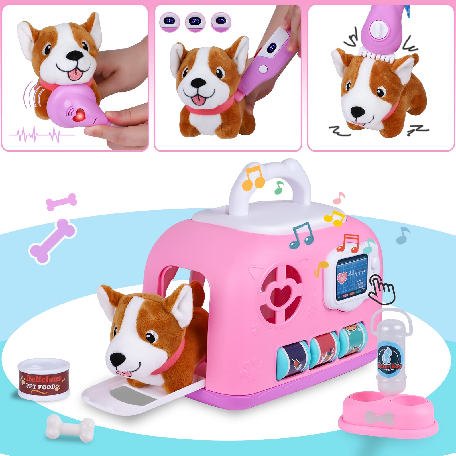 Pet Vet 37 Piece Pet Vet Playset Eduspark Toys