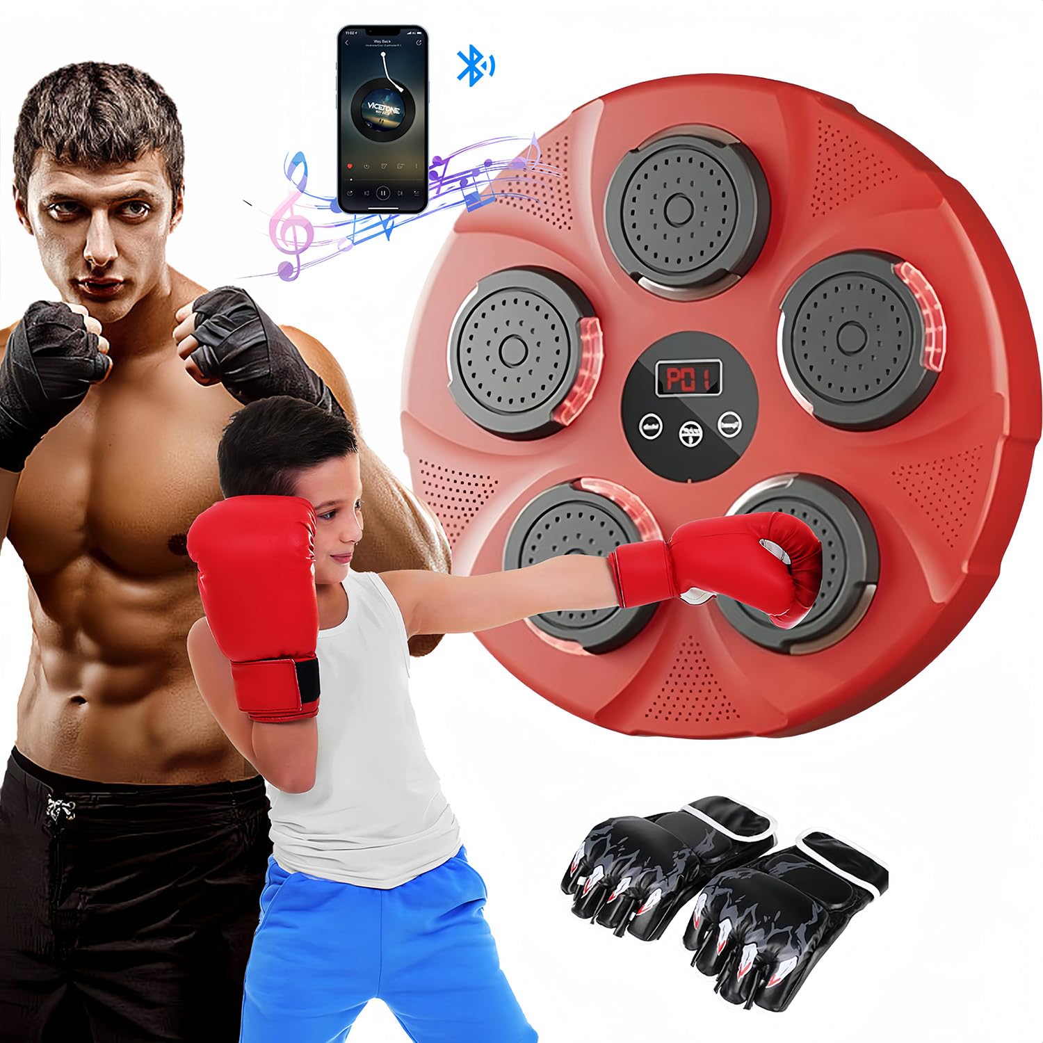 Music Boxing Machine, WISHSKY Boxing Equipment Wall Mount, Smart Boxing ...