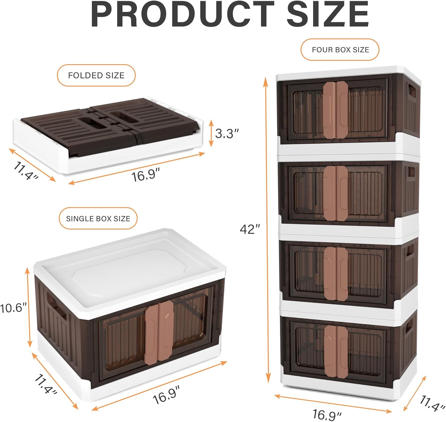 Contenedores de almacenamiento apilables con tapas, contenedores de ...