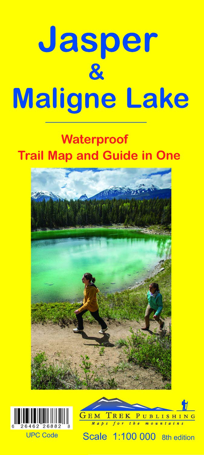 Jasper & Maligne Lake Map (Jasper National Park) | Gem Trek Maps: Gem ...