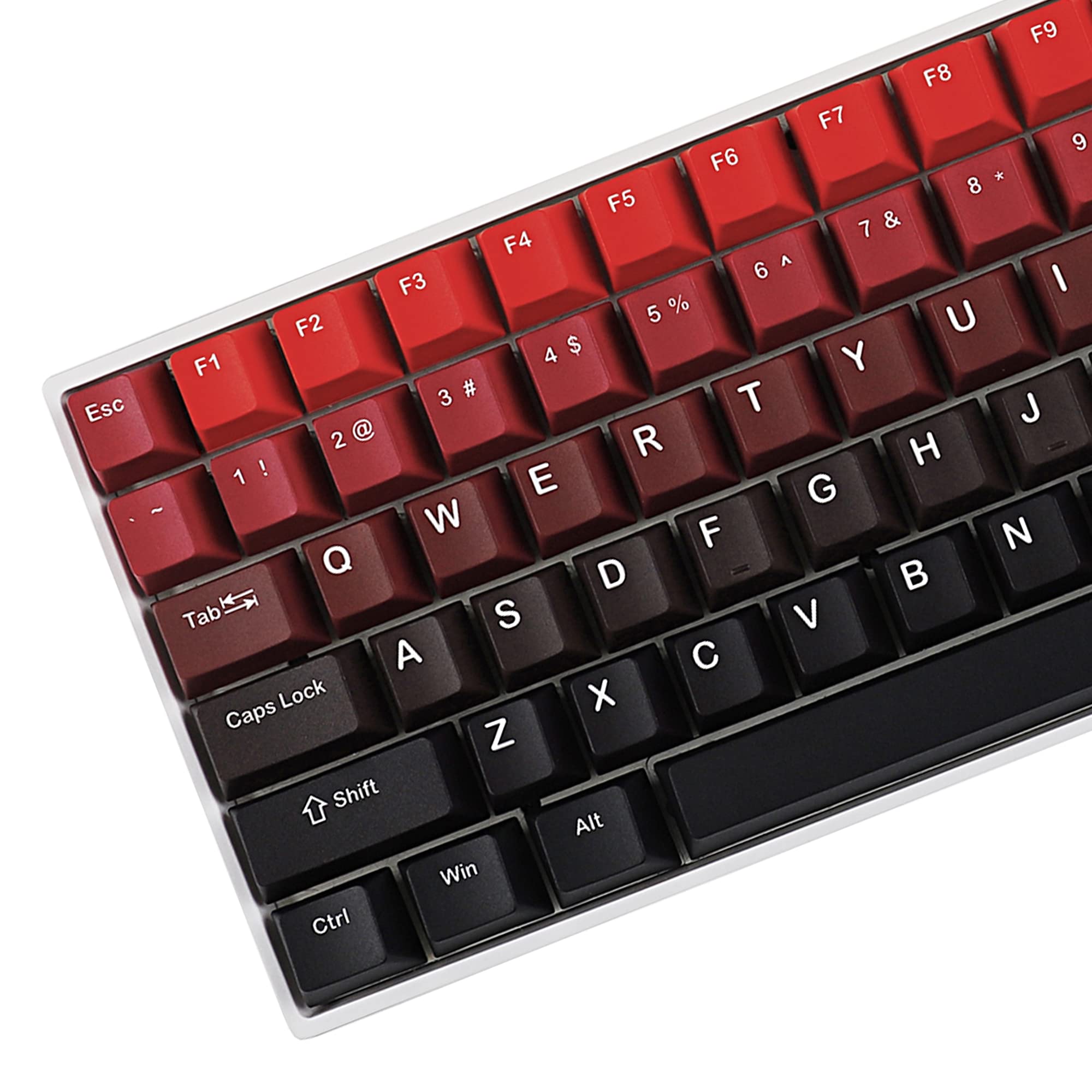 127 Five Sides Gradient Dye Sub Keycaps PBT Cherry Profile Key caps for ...