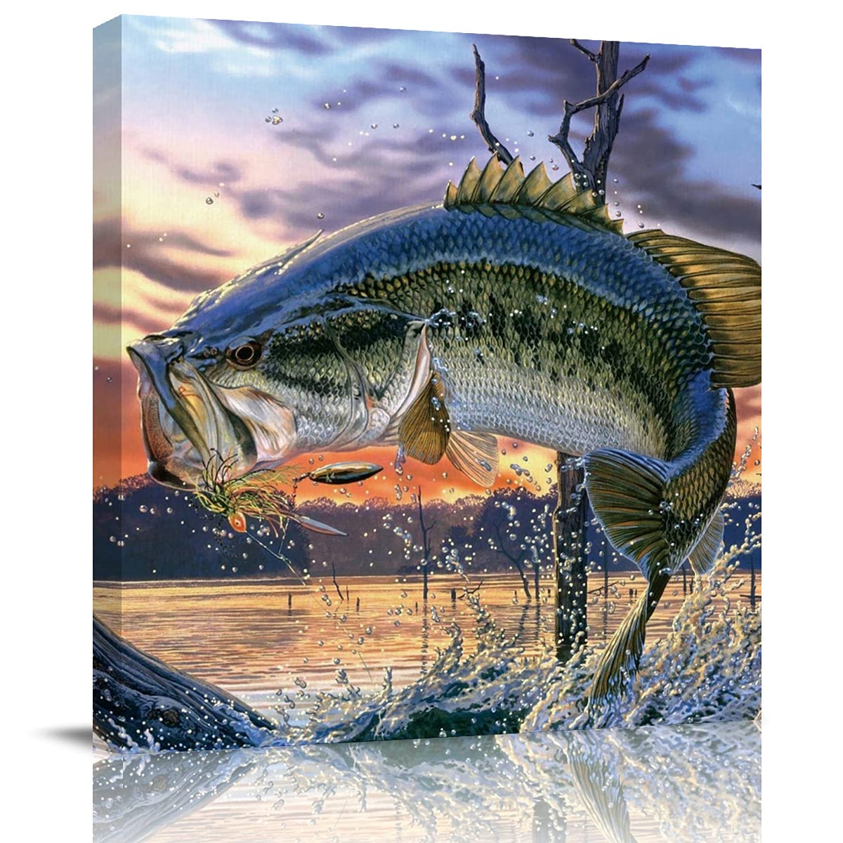 Fish Jumping Out Of Water Painting