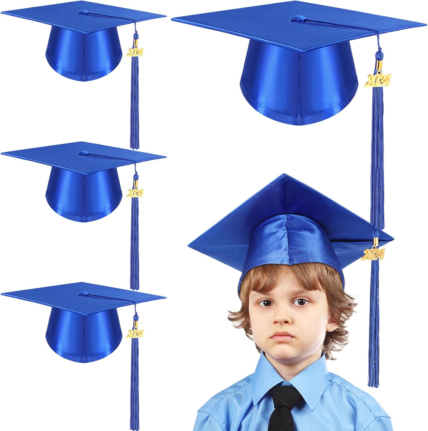 Amazon.com: 4 Pcs Kindergarten and Preschool Graduation Cap with 2024 ...