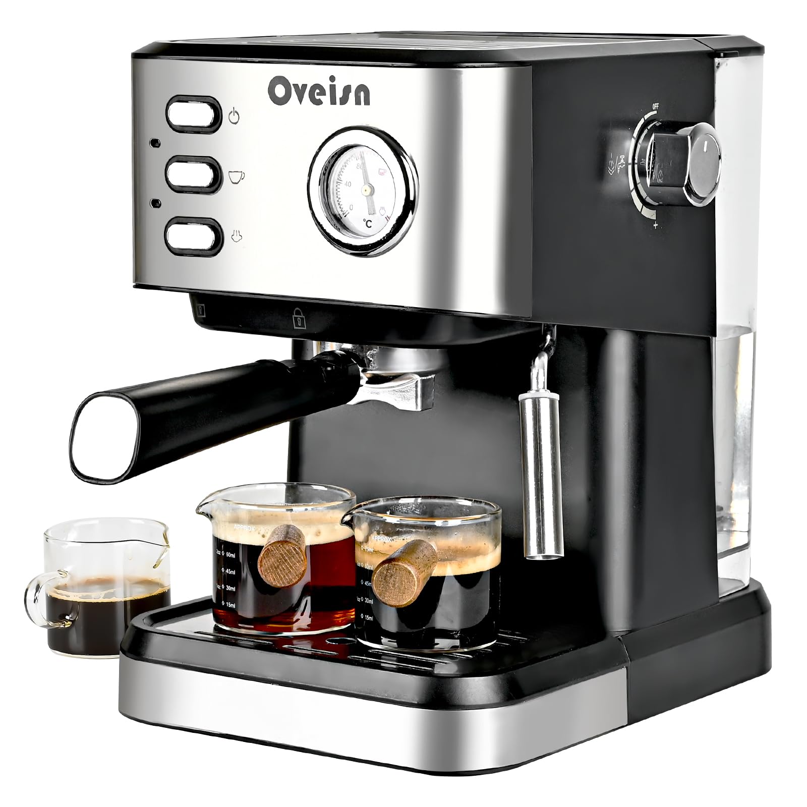 Amazon.com: oveisn Espresso Machine Coffee Machine, Deep Black: Home ...