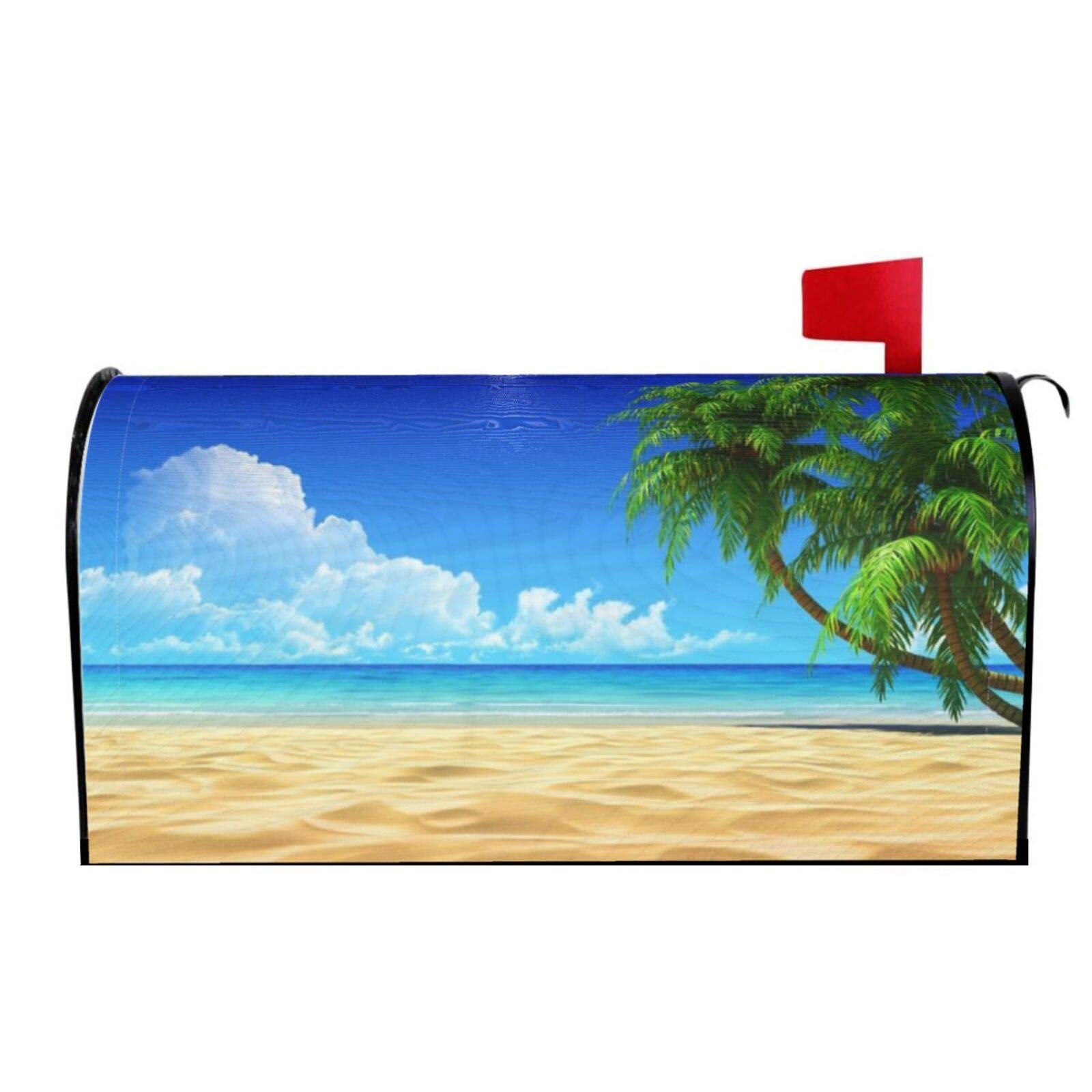 Amazon.com: Abucaky Sea Beach Palm Trees Mailbox Cover Magnetic Summer ...