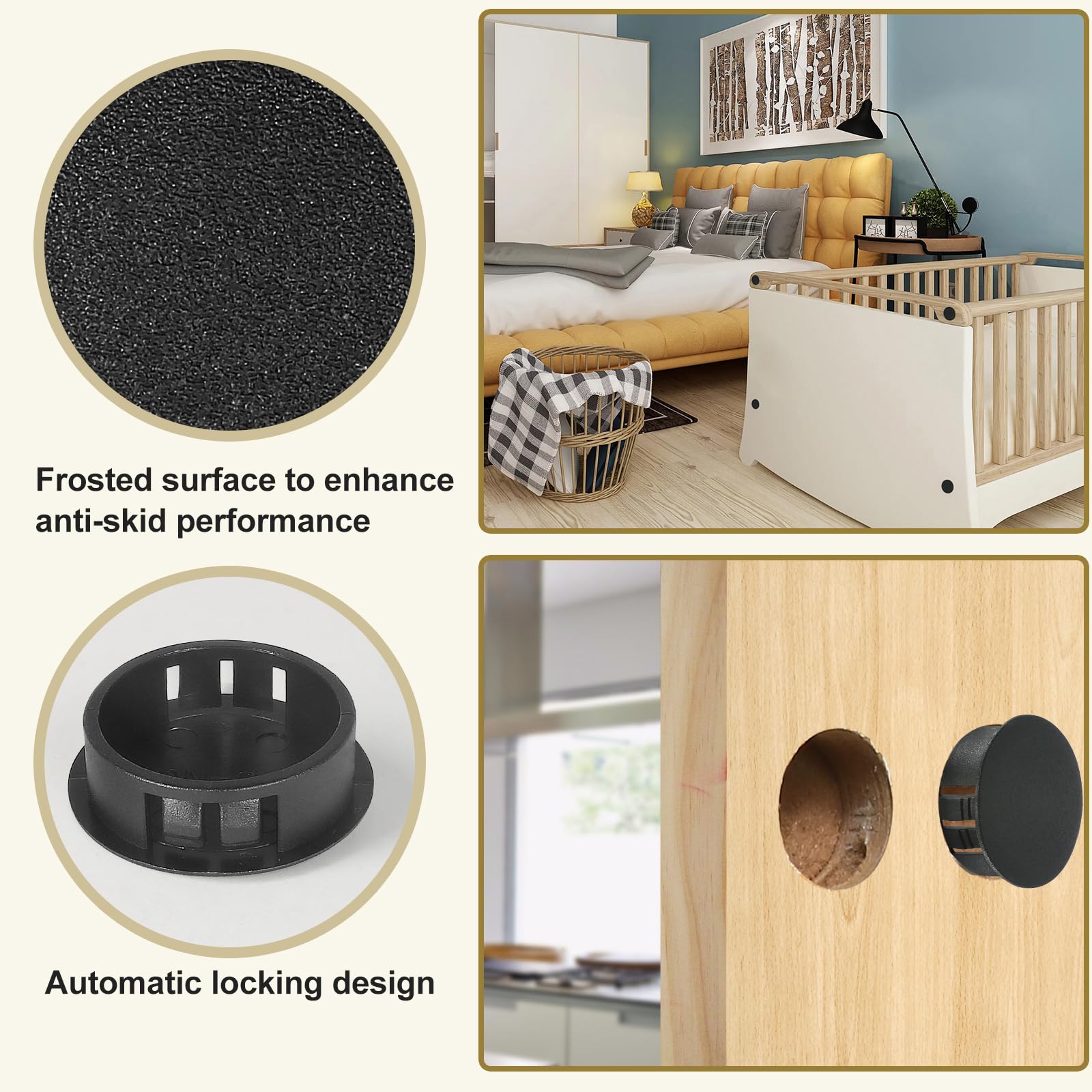 Snapklik.com : Masendelk 10pcs Plastic Hole Plugs, Snap In Locking Hole ...
