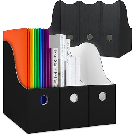 Amazon.com : Evelots 12 Pack Magazine File Holder Organizer-4 Inch Wide ...