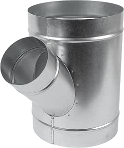 HVAC OV 45° Degree Ø8 x 8 x 4 Inch Wye-Shape Duct Splitter - Metal 3 ...