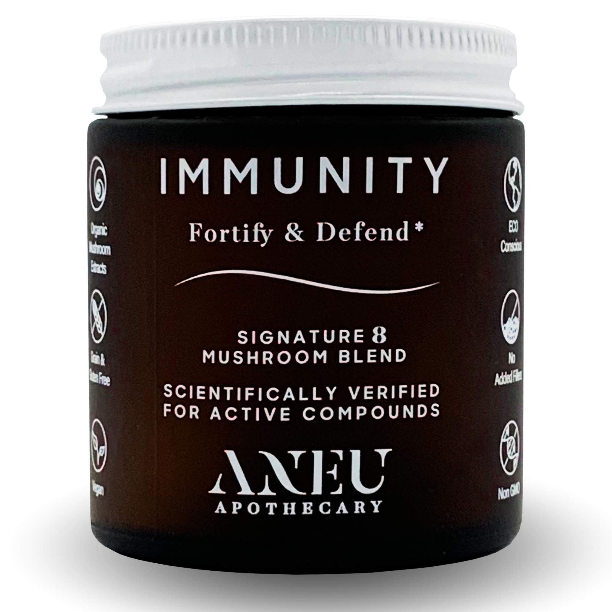 Amazon.com: Aneu Apothecary Immunity - Organic Mushroom Supplement ...