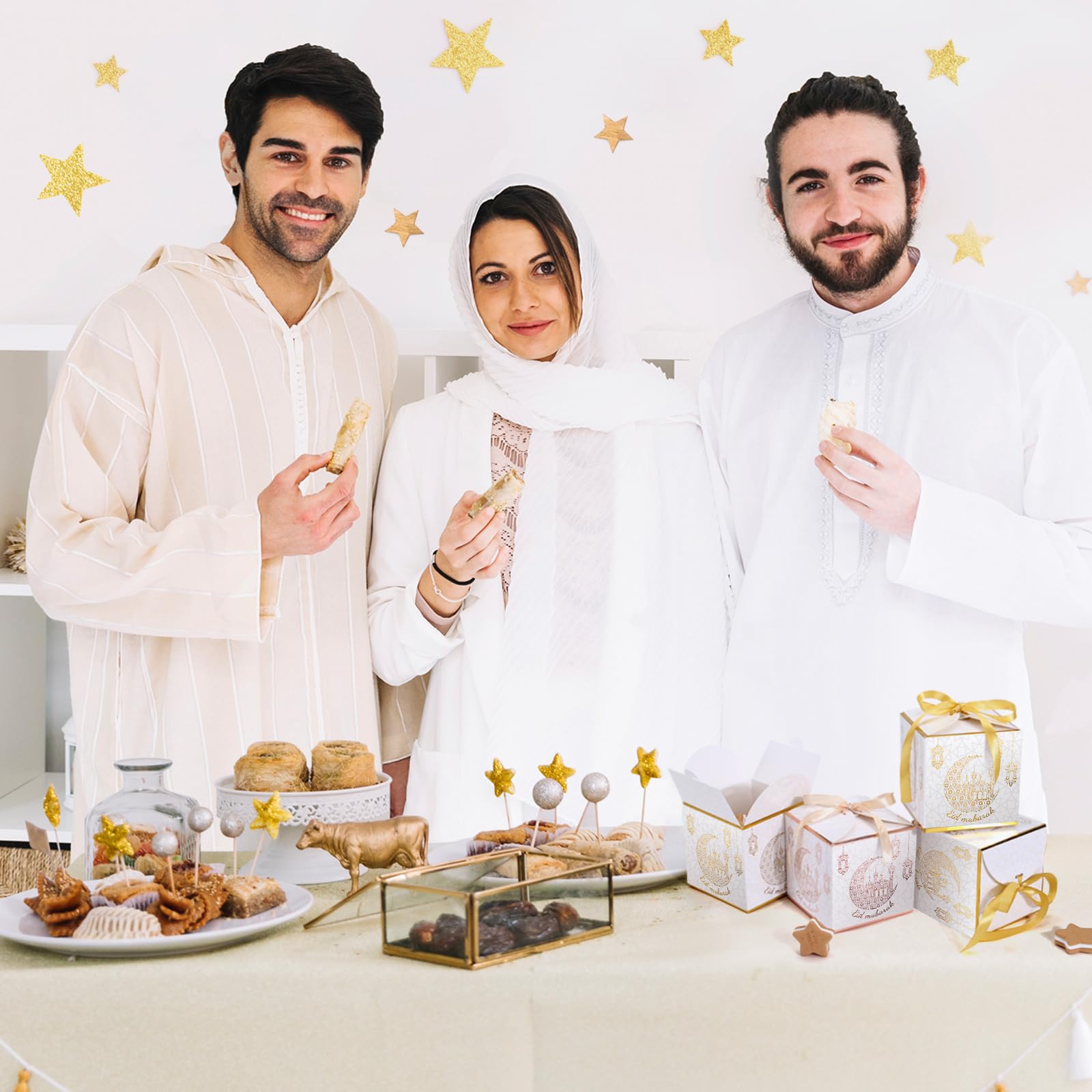 Snapklik.com : 20Pcs Eid Mubarak Boxes Eid Snack Boxes Ramadan Boxes ...