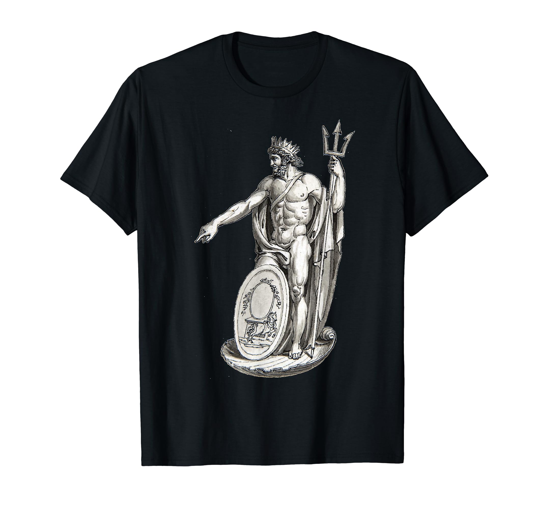 Amazon.com: Poseidon T-Shirt Trident Greek God Mythology T-Shirt ...
