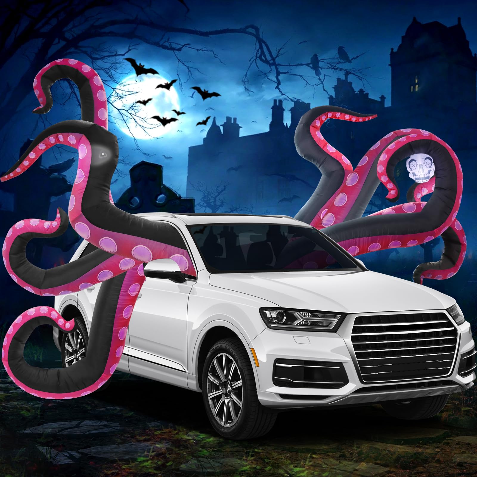 Amazon.com: 12 Ft Halloween Inflatable Octopus Tentacles Decoration ...