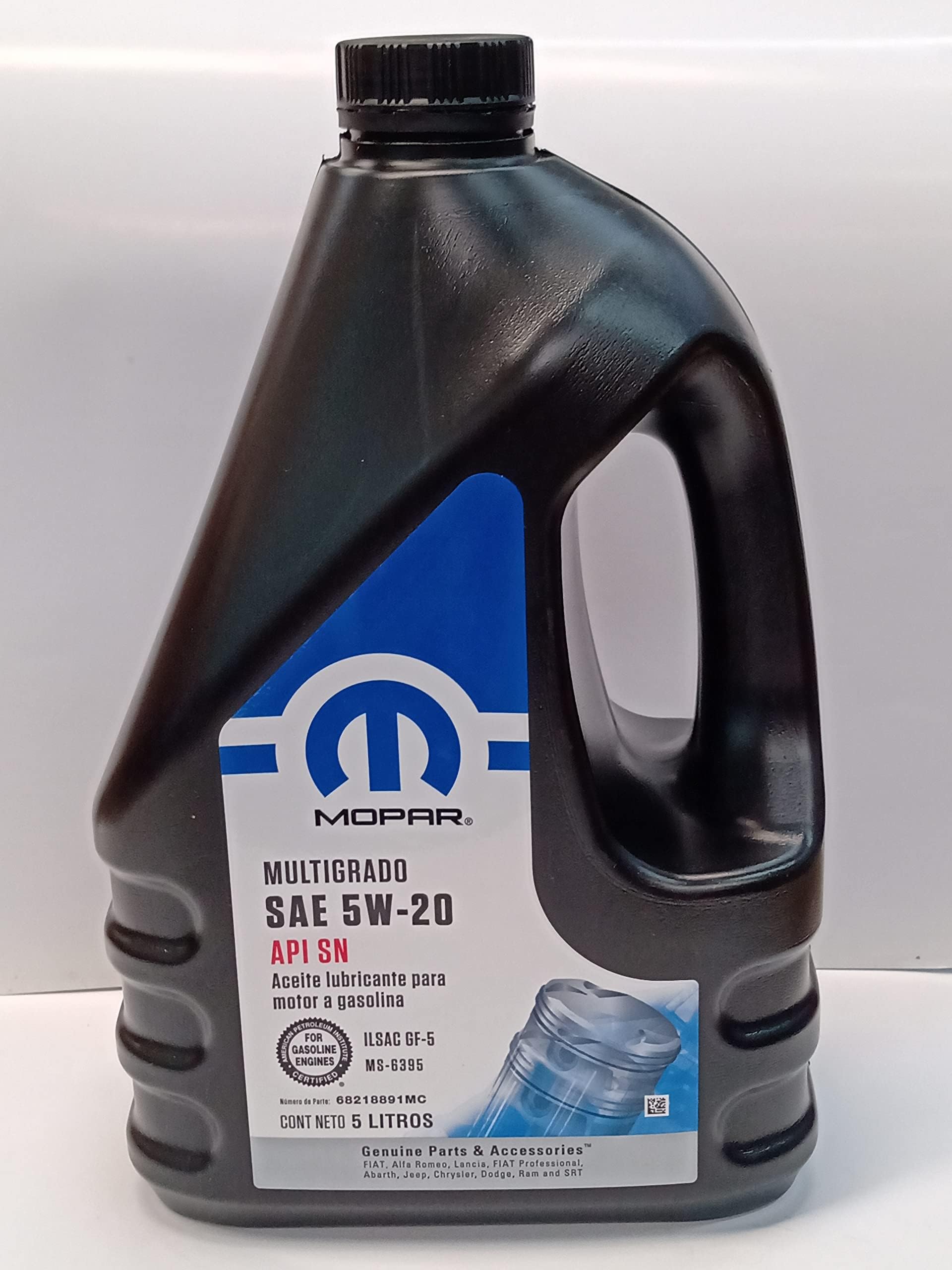 Aceite original Mopar 5W30-68518204AA : Amazon.com.mx: Automotriz y ...