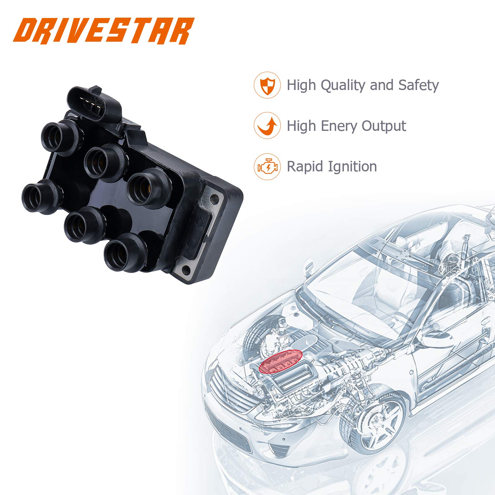 Ranger Taurus Windstar Coil Replacement Ignition Coil For Ford 3.8L & 3 ...