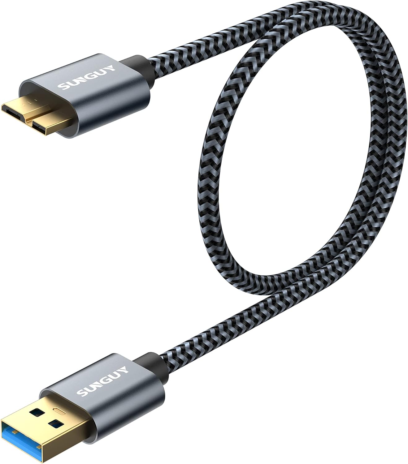 Amazon.com: SUNGUY Micro USB 3.0 Cable 1.5FT, USB A Male to Micro B ...