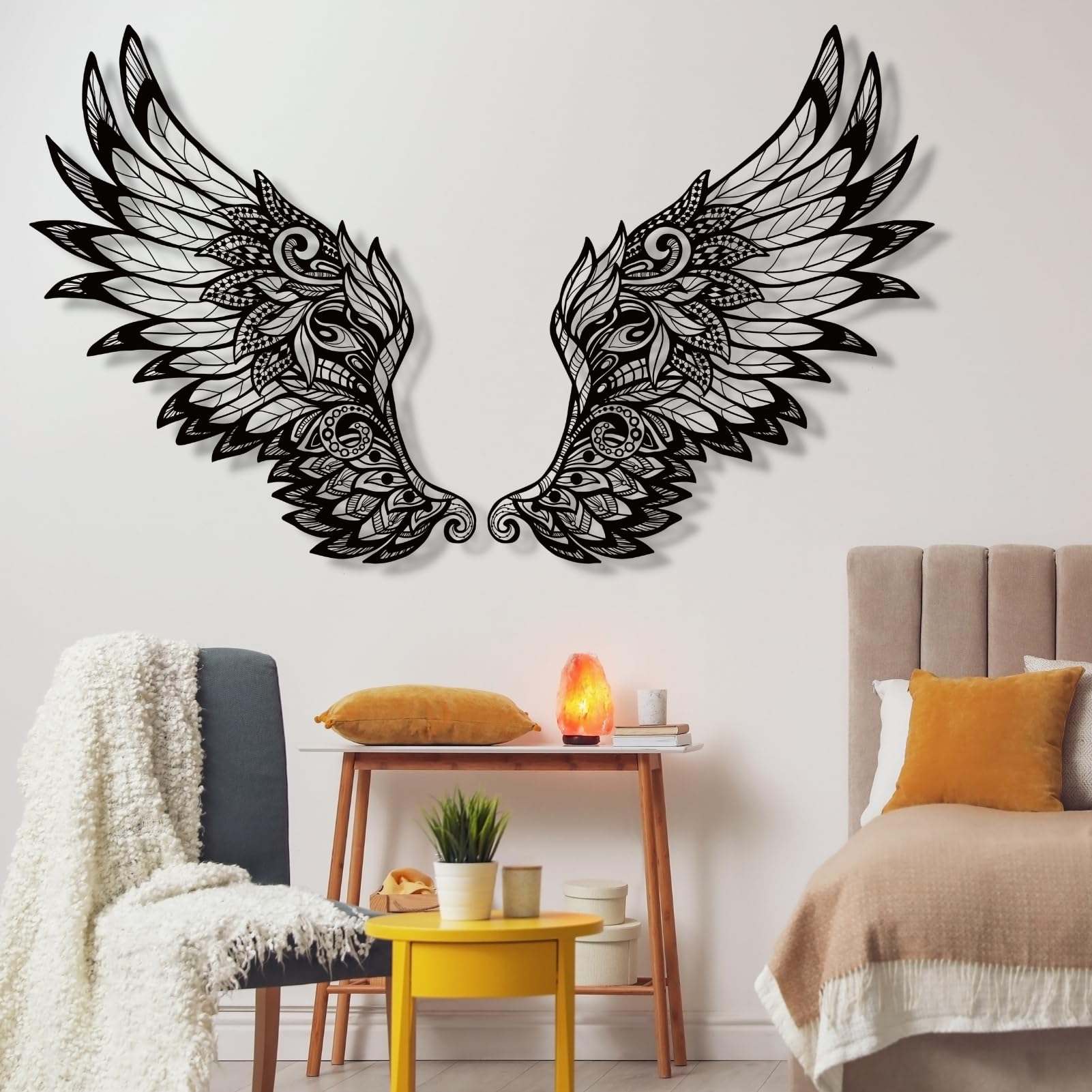 Amazon.com: Metal Angel Wings Wall Decor, Large Angel Wings Wall Decor ...