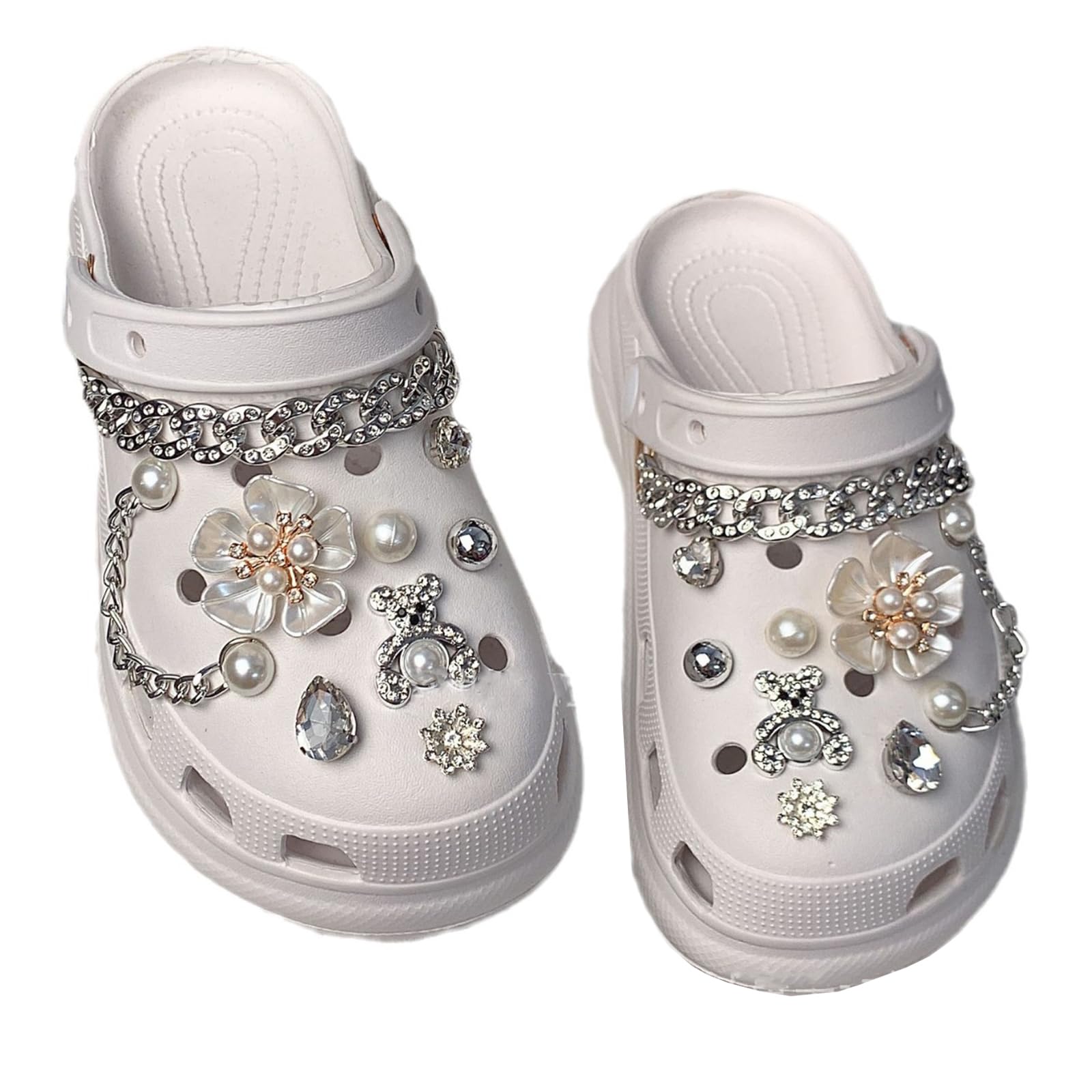 18 Pcs Shoe Charms for Clog Shoes, Crystal Diamond Shoe Accessories ...