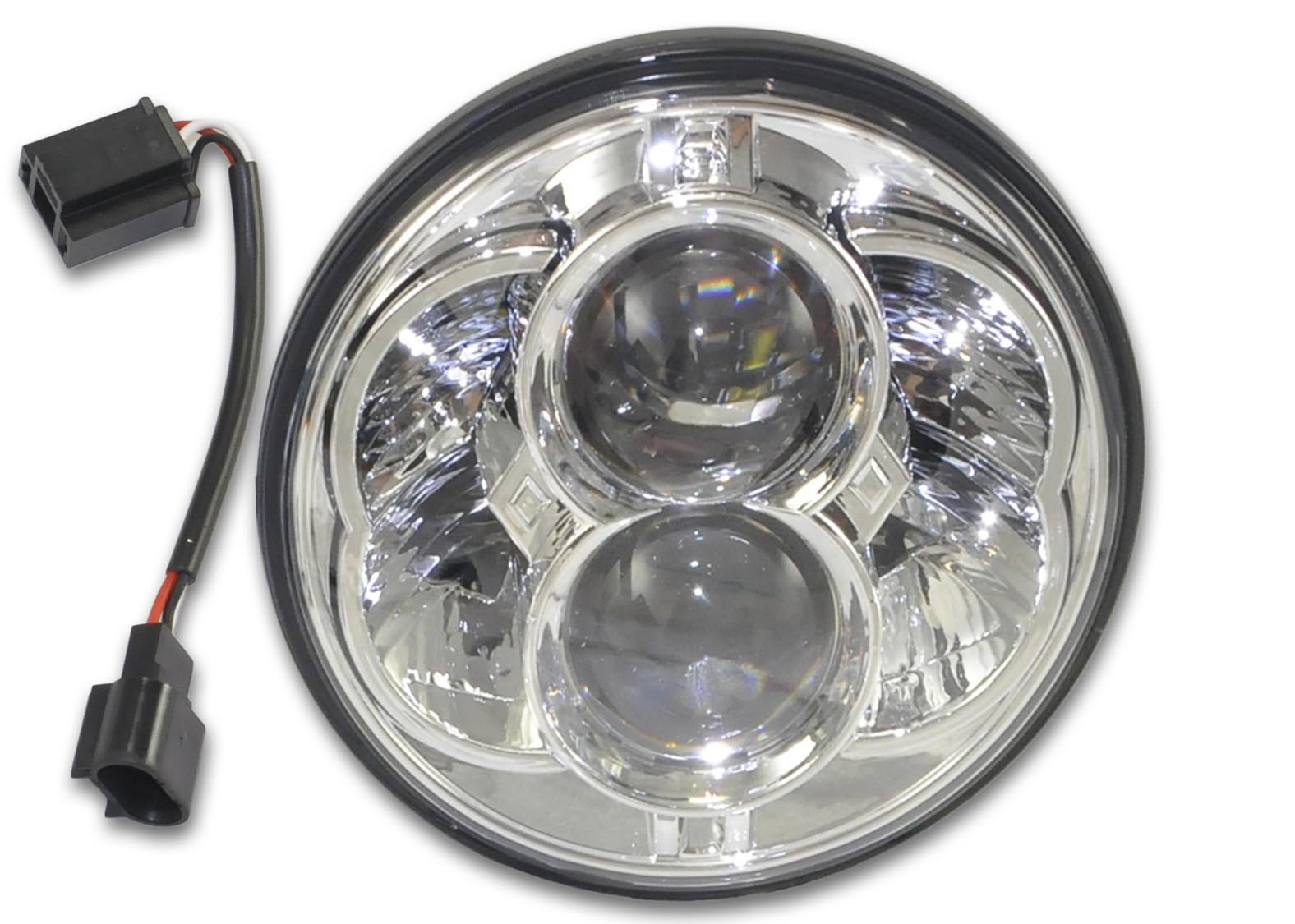 Harley Davidson Headlight Replacement 5.75" RGB Halo LED Headlight For