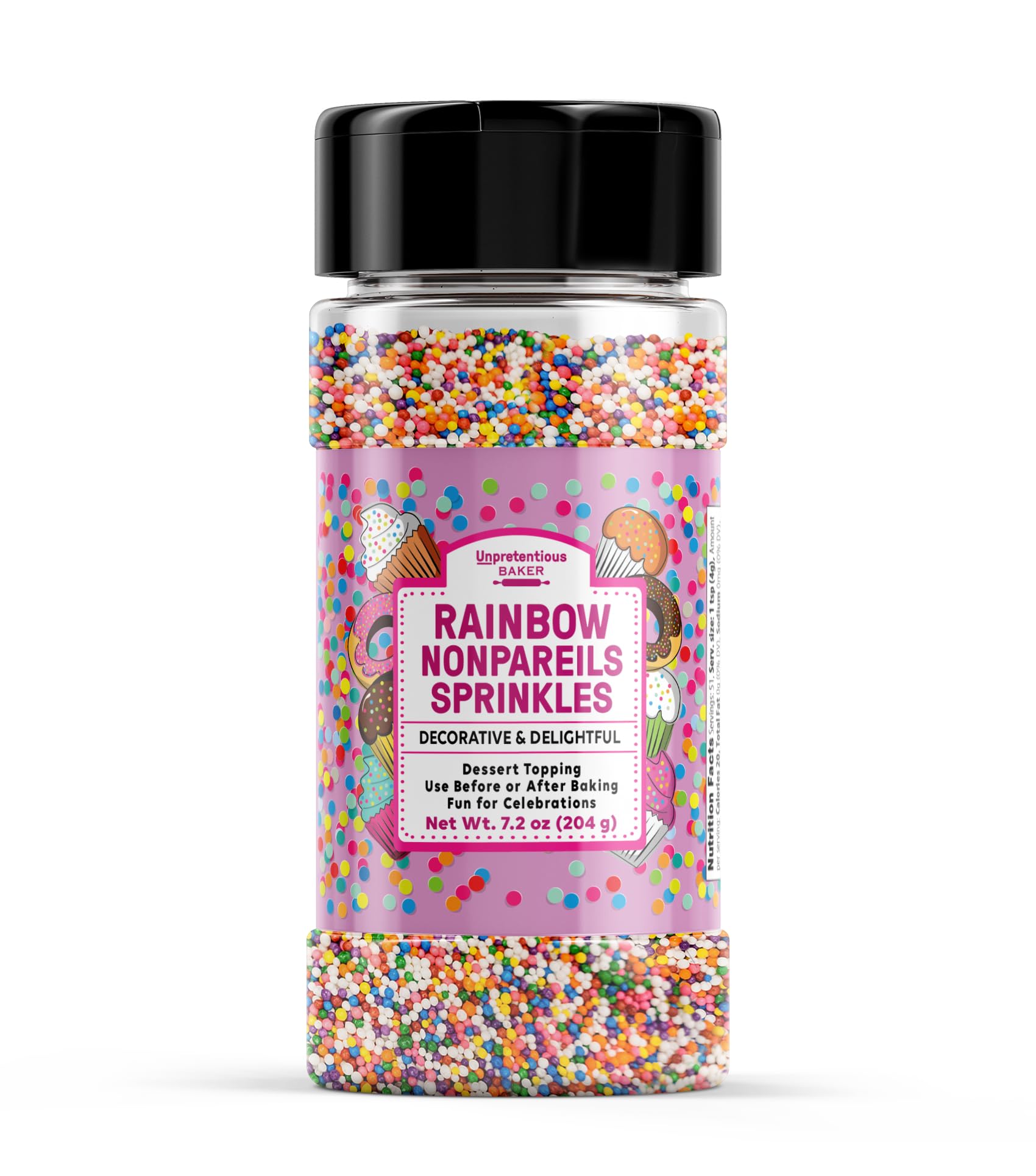Amazon.com: Unpretentious Rainbow Nonpareils Sprinkles (1 Cup), Perfect ...