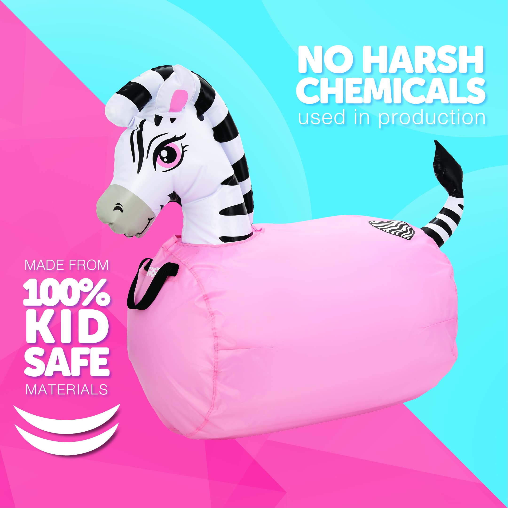 WADDLE Hip Hoppers Large Bouncy Hopper Inflatable Hopping Animal ...