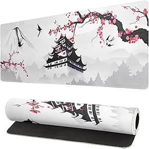 Japanese Cherry Blossom Gaming Mouse Pad 31.5 X 11.8 Inch Japanese ...