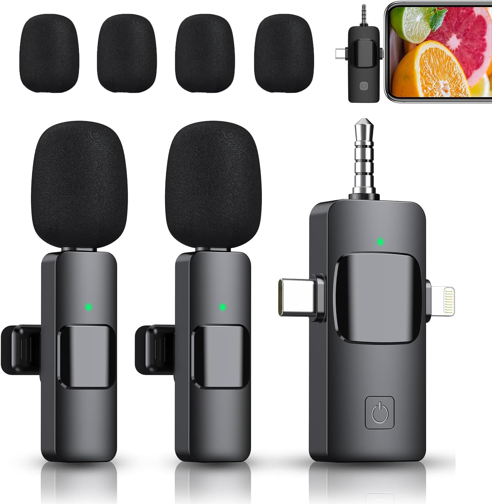 Micrófono Inalámbrico para Celular, Micrófono de Solapa Plug & Play ...