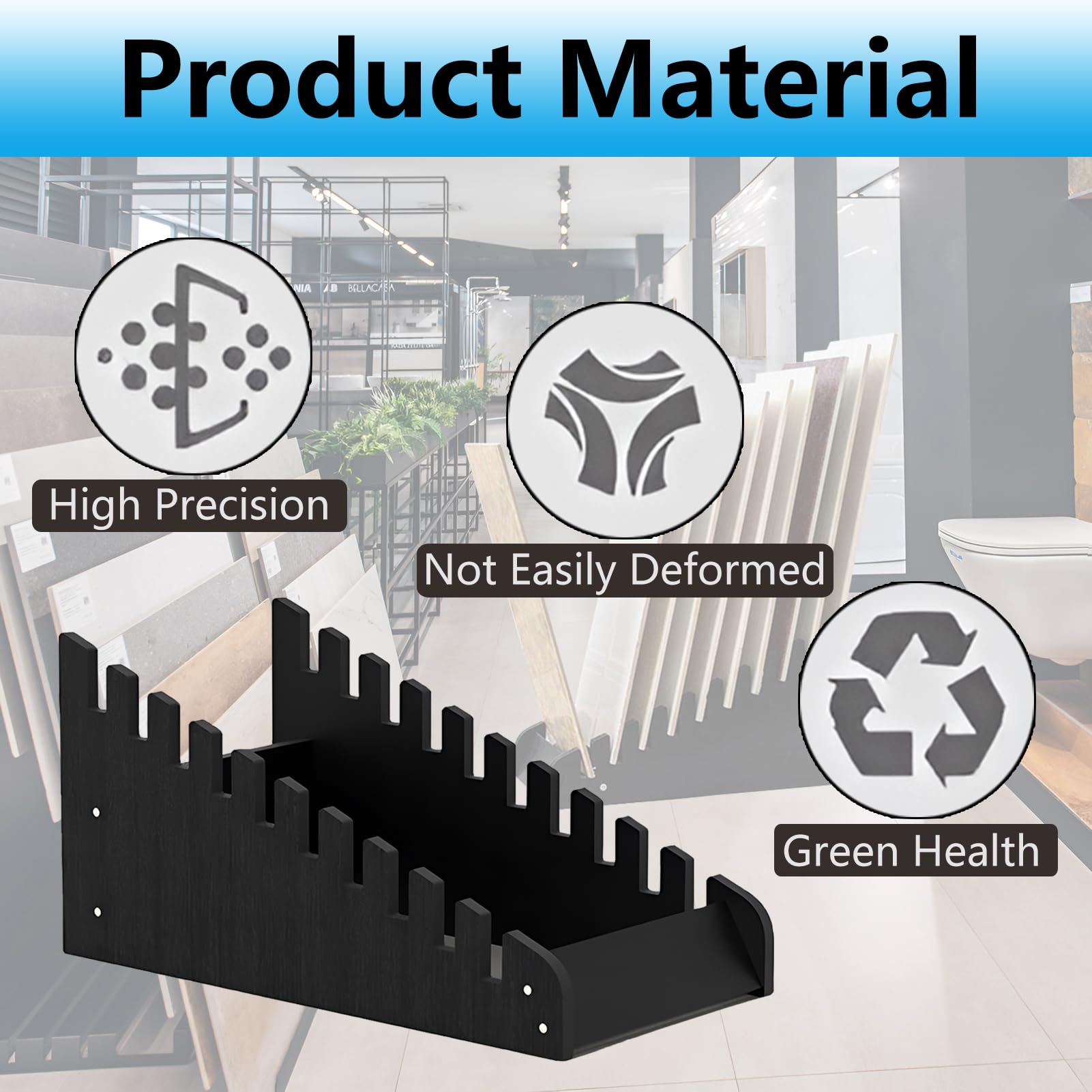 Snapklik.com : Tile Sample Display Rack, 10-Tier Ceramic Tile Holder ...