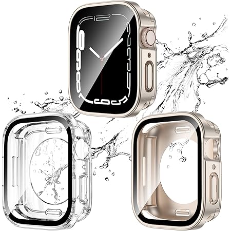 Amazon.com: 2 Pack 2 in 1 Waterproof Case for Apple Watch Series SE SE2 ...