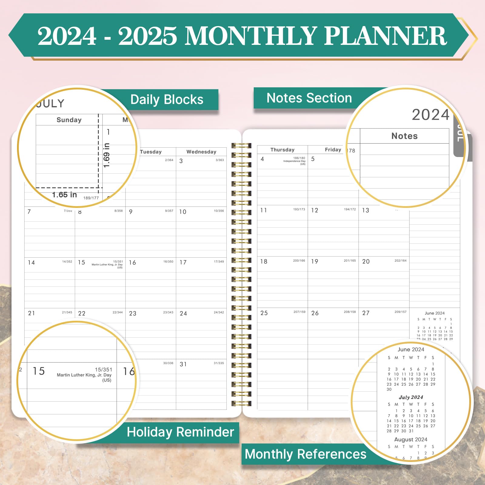Snapklik.com : 2024-2025 Planner - Academic Planner 2024-2025, Jul 2024 ...