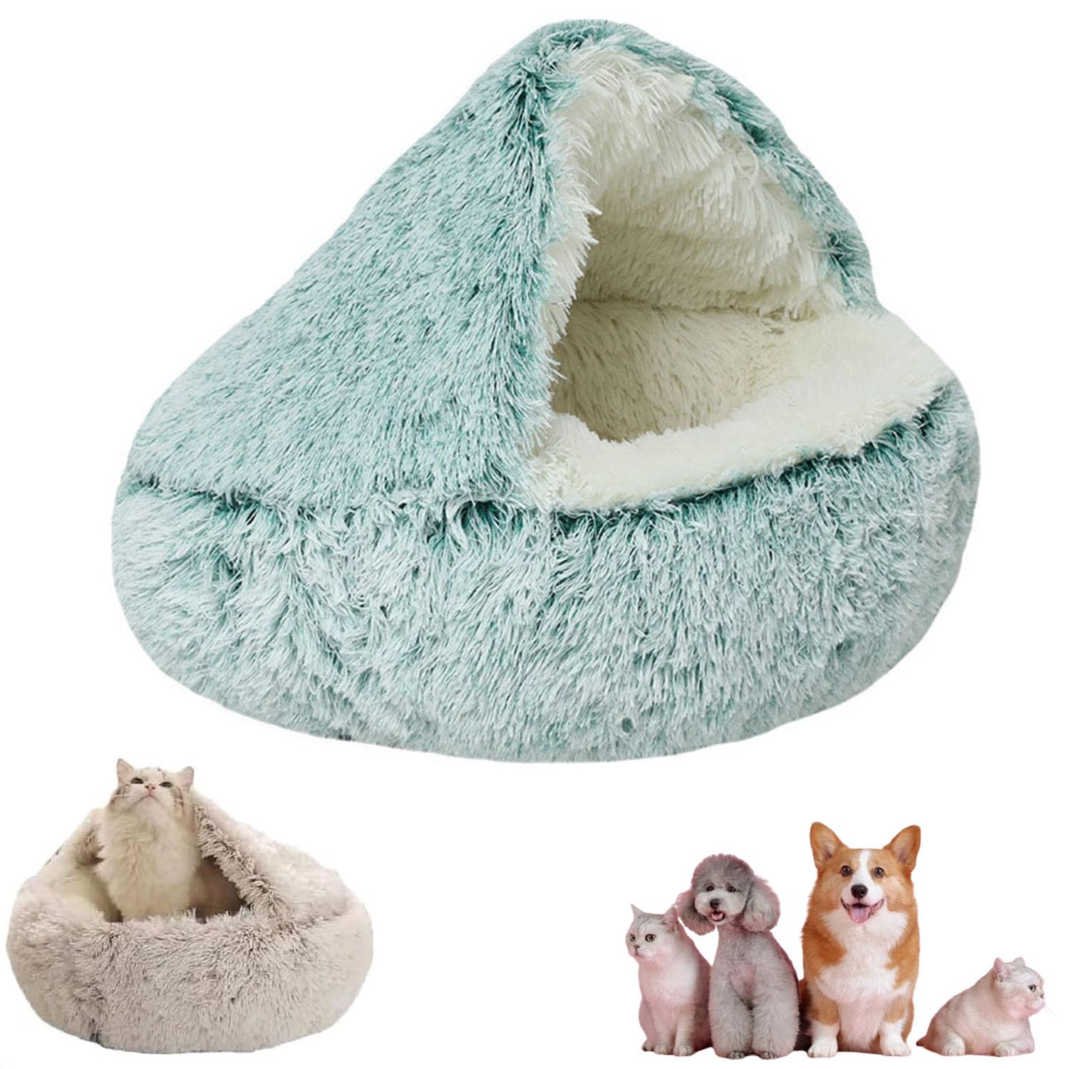 Amazon.com : Cocoon Dog Bed, 15.7”/19.7”/25.6”/31.5”/39.3” Olvys Cozy ...