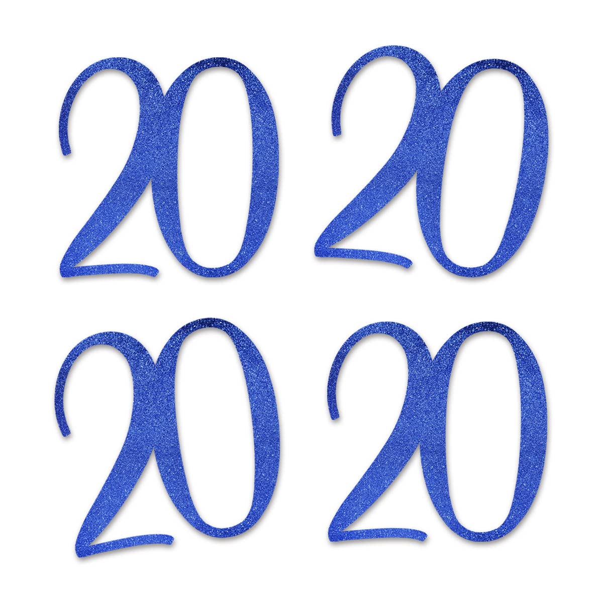 Amazon.com: Blue Glitter 20 Cut-Out Numbers, 20th Birthday Party ...