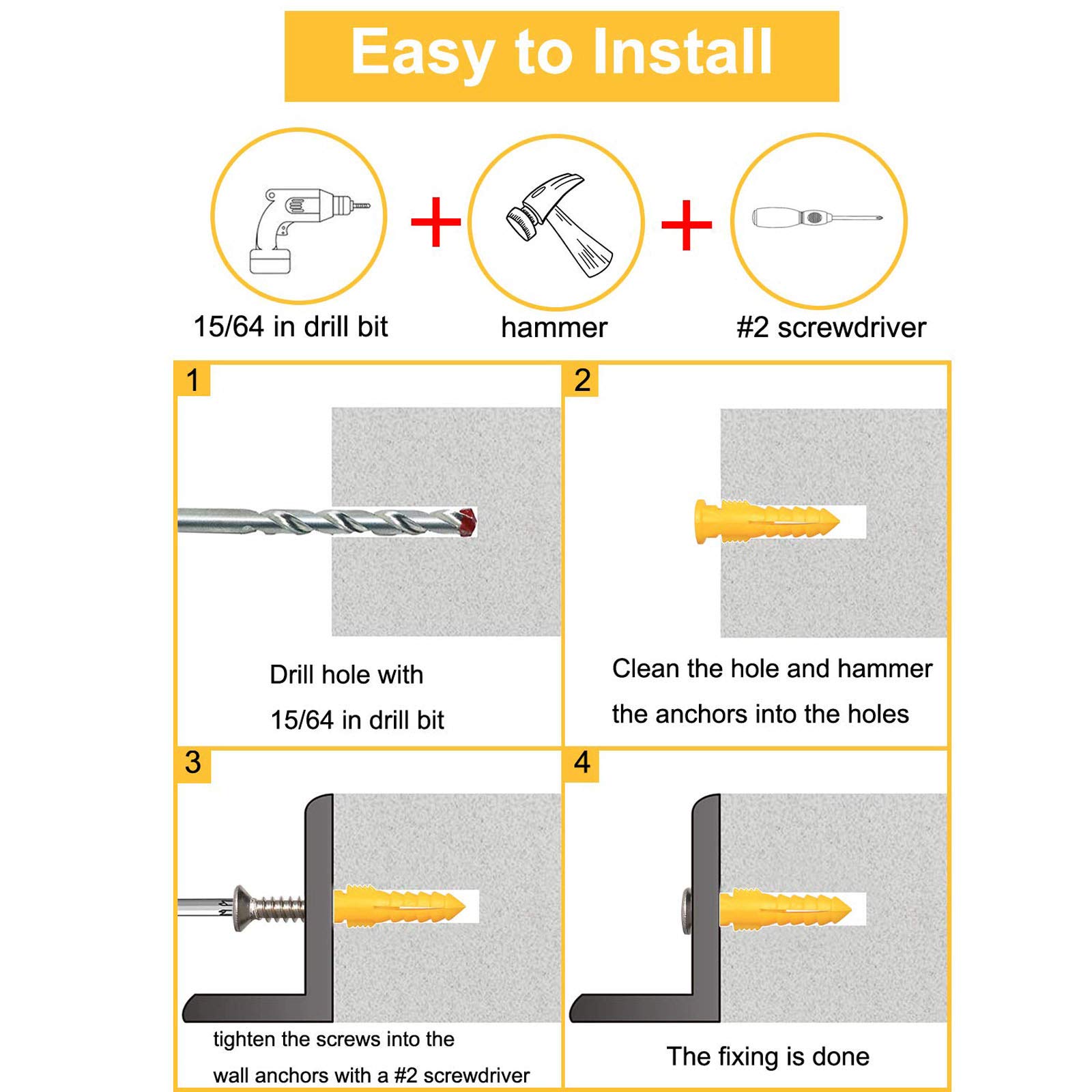 Wall Anchors 10 Set Screw And Anchors Set M6x135 Screw With 10x135 ...