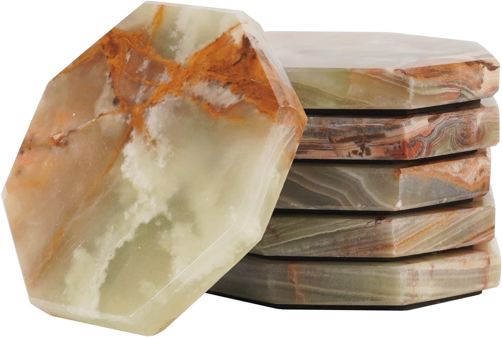 Amazon.com: Beige 4'' X 4'' Travertine with Fossil Coasters Stone Drink ...