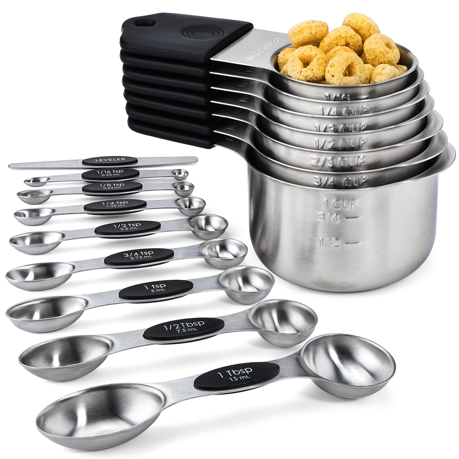 Amazon.com: Magnetic Measuring Cups and Spoons Set Including 7 ...