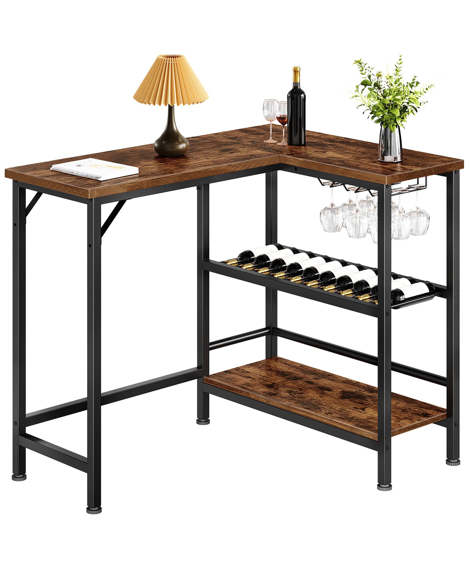 Amazon.com: CHOEZON L-Shaped Bar Table, Bar Height Table, Kitchen Bar ...