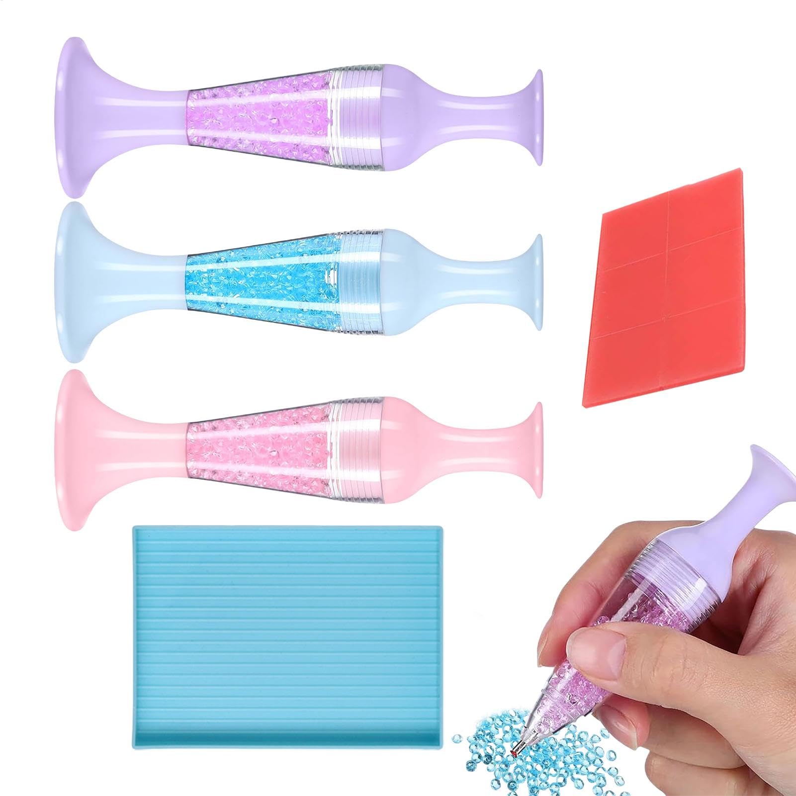 3Pcs Diamonds Paintings Pens, Diamond Art Pens With Diamond Storage ...
