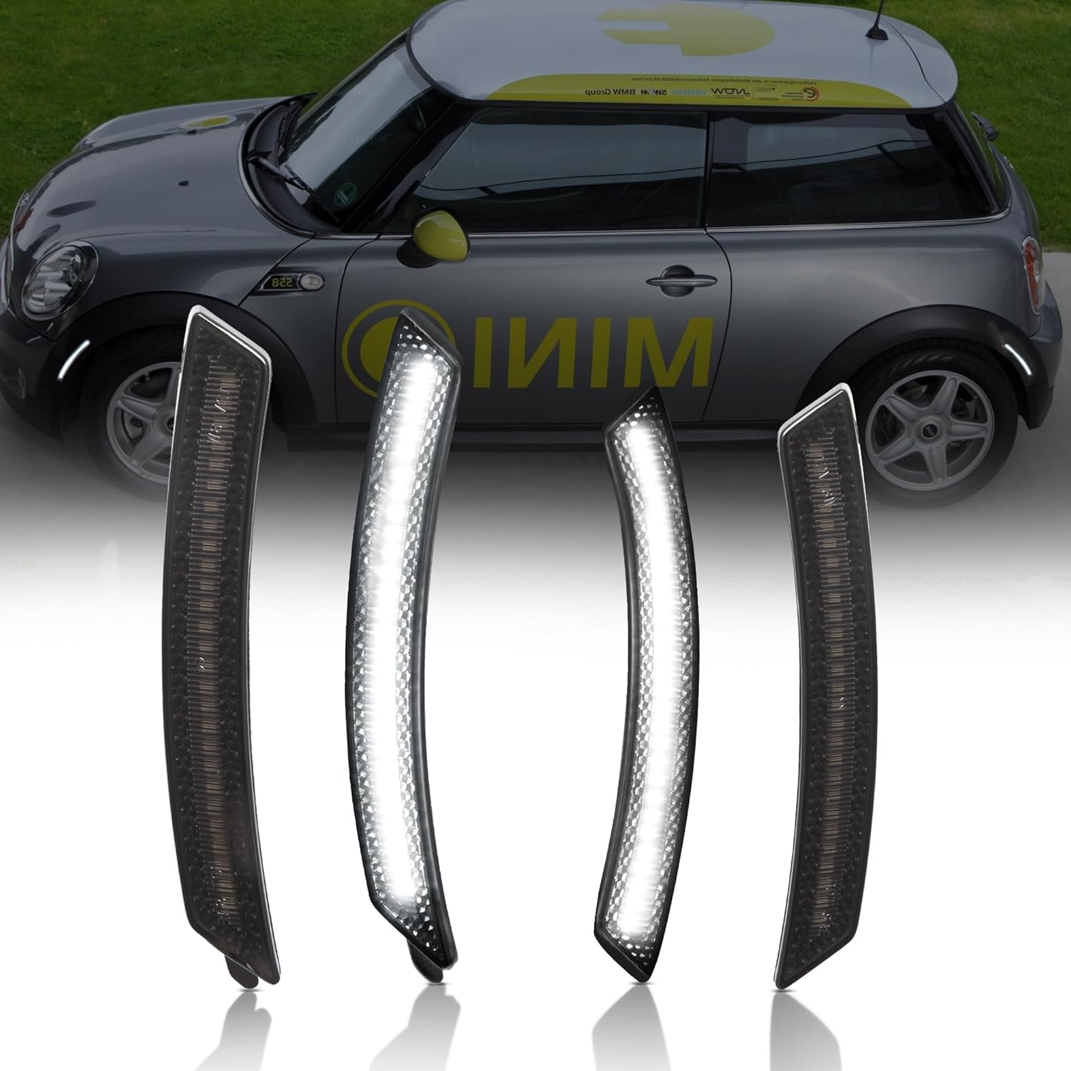 Amazon.com: POPMOTORZ Fender LED Side Marker Lights Kit, 4 Pcs Front & Rear Fender Bumper Side ...