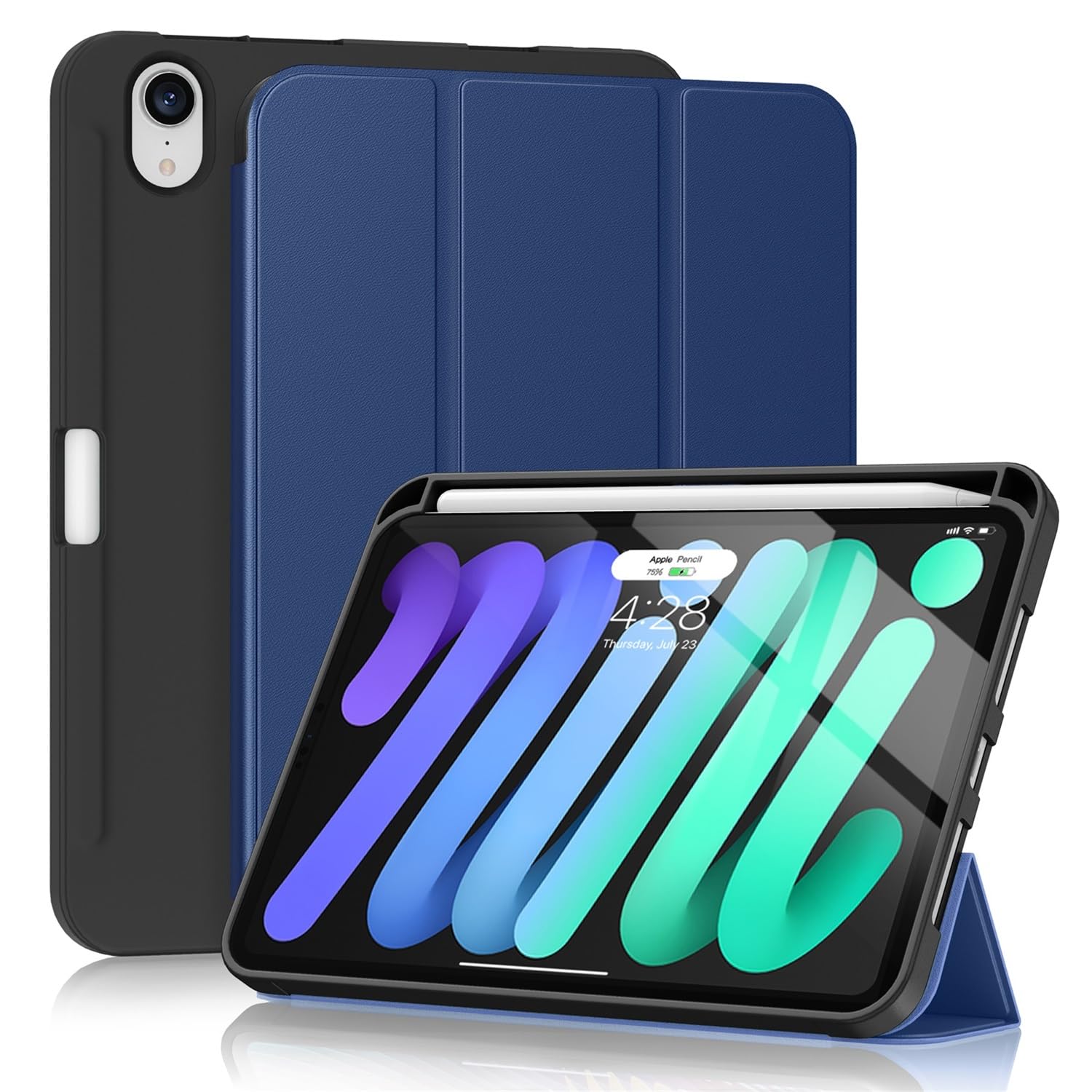 Soke iPad Mini 6 Case 2021 6th Generation with Pencil Holder ...