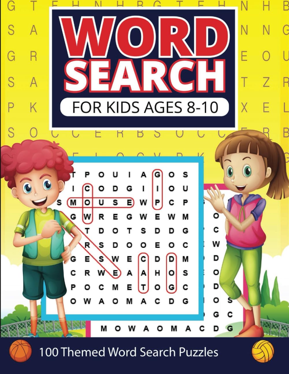 Word Search for Kids Ages 8-10: 100 Themed Word Search Puzzles ...