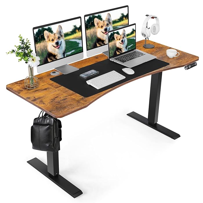 Buy Upgraded Electric Standing Desk Adjustable Height, 59 in Stand up ...