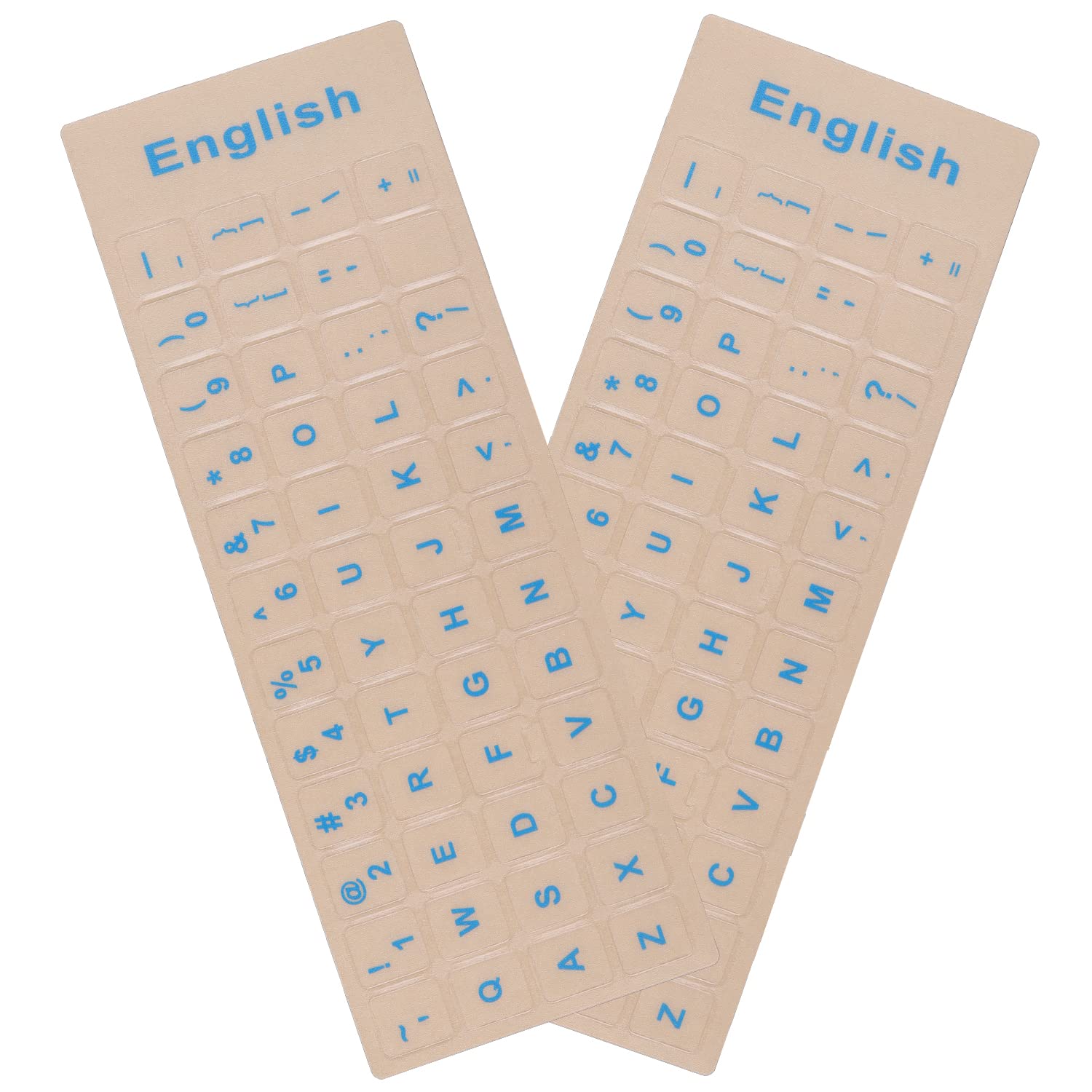 2 Pack Universal English Keyboard Stickers Transparent Background ...