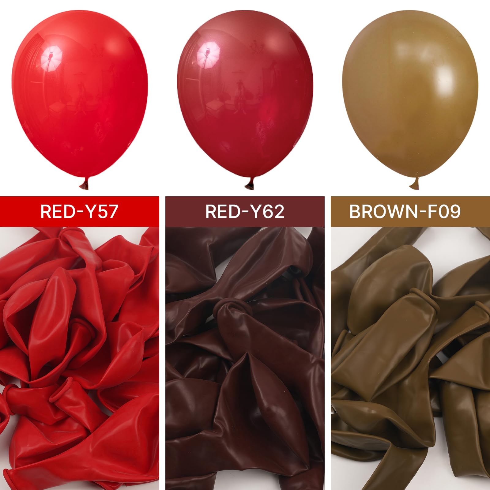 Snapklik.com : Burgundy Balloons 101pcs 12 Inch Dark Chestnut Red ...