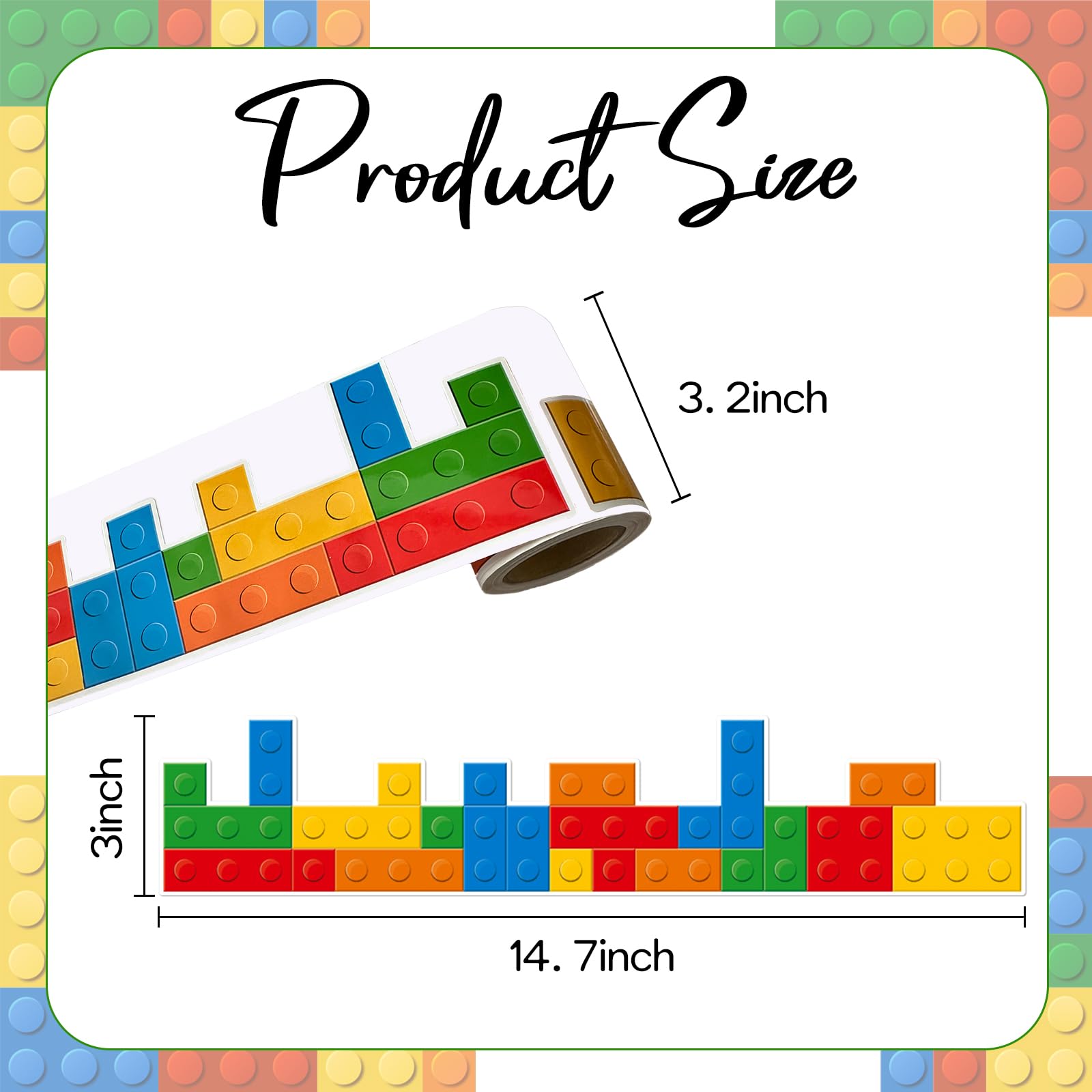 Snapklik.com : 36FT Building Bulletin Board Borders Stickers Colorful ...
