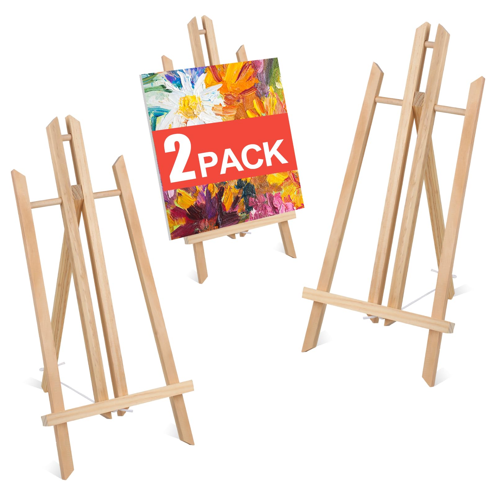 Amazon.com: 2PCS 17 Inch Desktop Easel, Party Easel, Wooden Easel ...