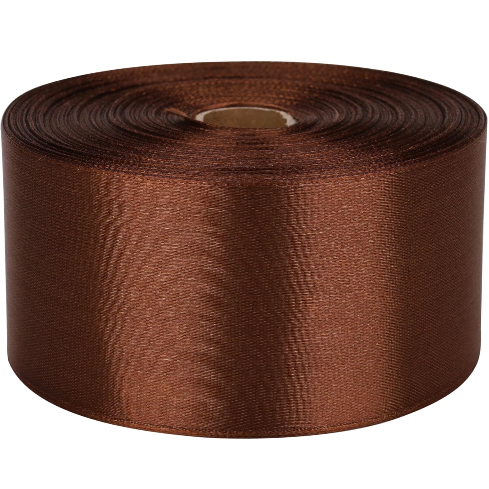Amazon.com: Nsilu 2 inch Brown Satin Ribbon 50 Yards Solid Fabric ...