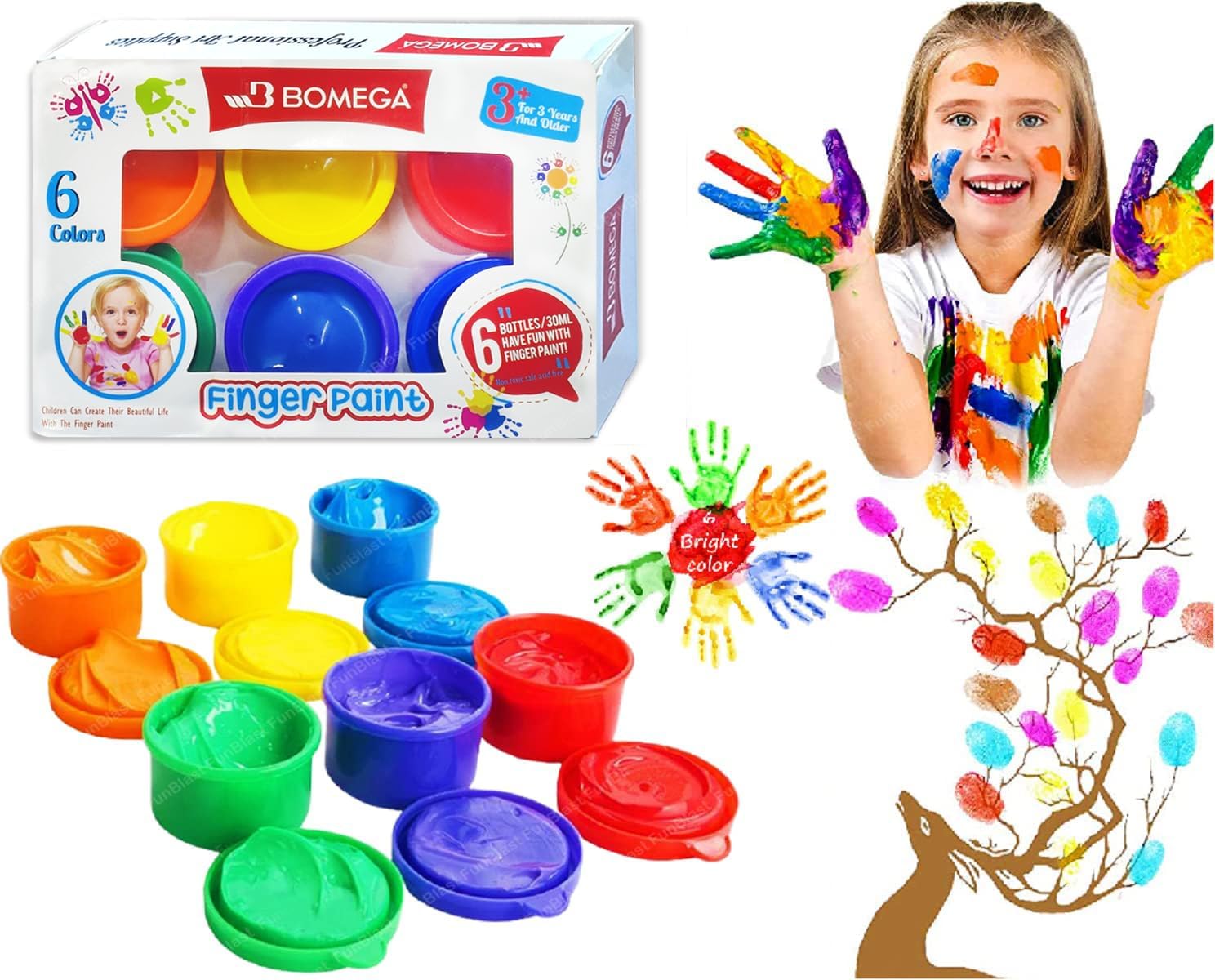 Buy TOYKRAFTT Finger Painting Kit Art Activity Kit Gift for for 3 to 5 ...