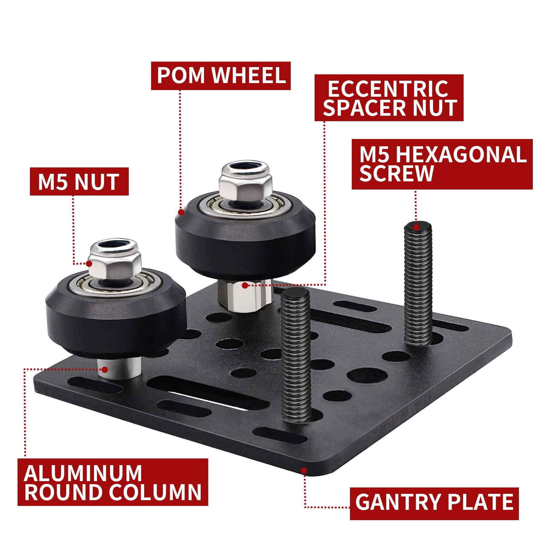Snapklik.com : SeekLiny V Slot Gantry Plate,POM Wheels Set
