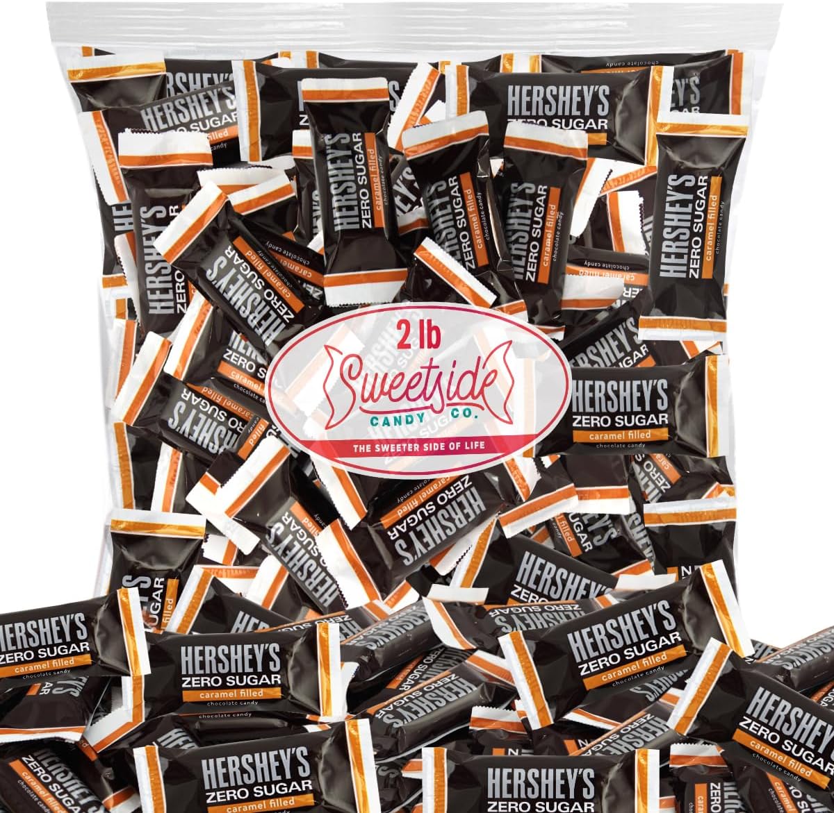 Amazon.com : Zero Sugar Caramel Filled Chocolate Candy, 2 Pound of ...