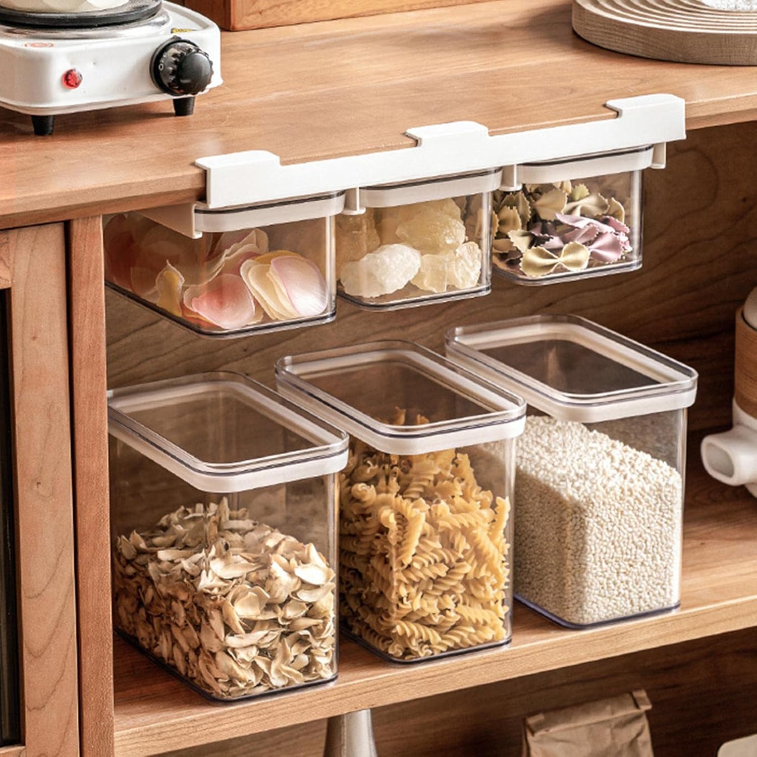 LICHTS Food Storage Container Kitchen Food Canisters for Cereal Nuts ...